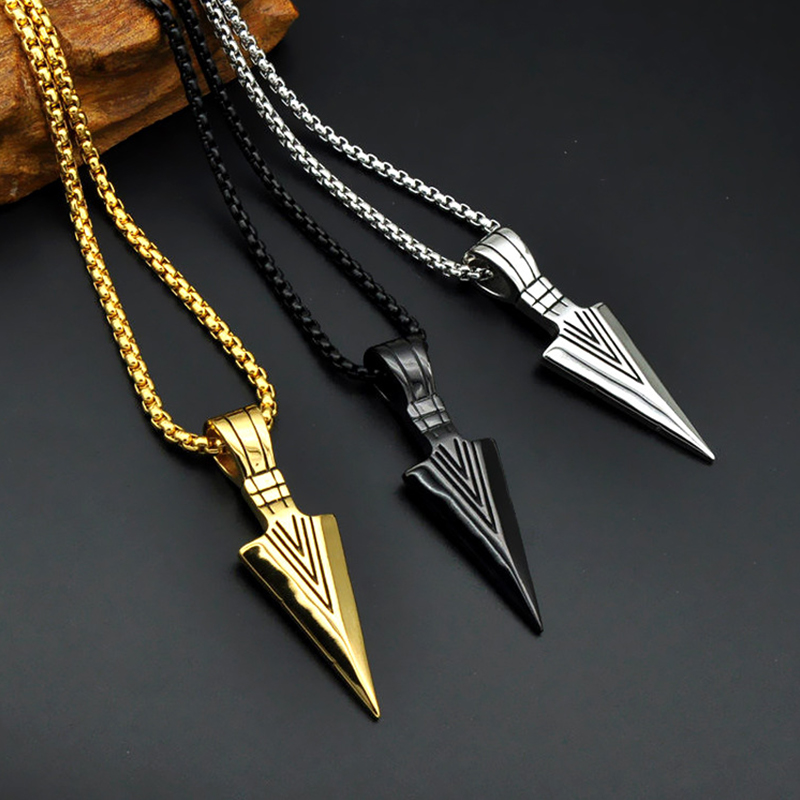 Long Necklace with Arrow Pendant Personal Security Self Defense Men ...