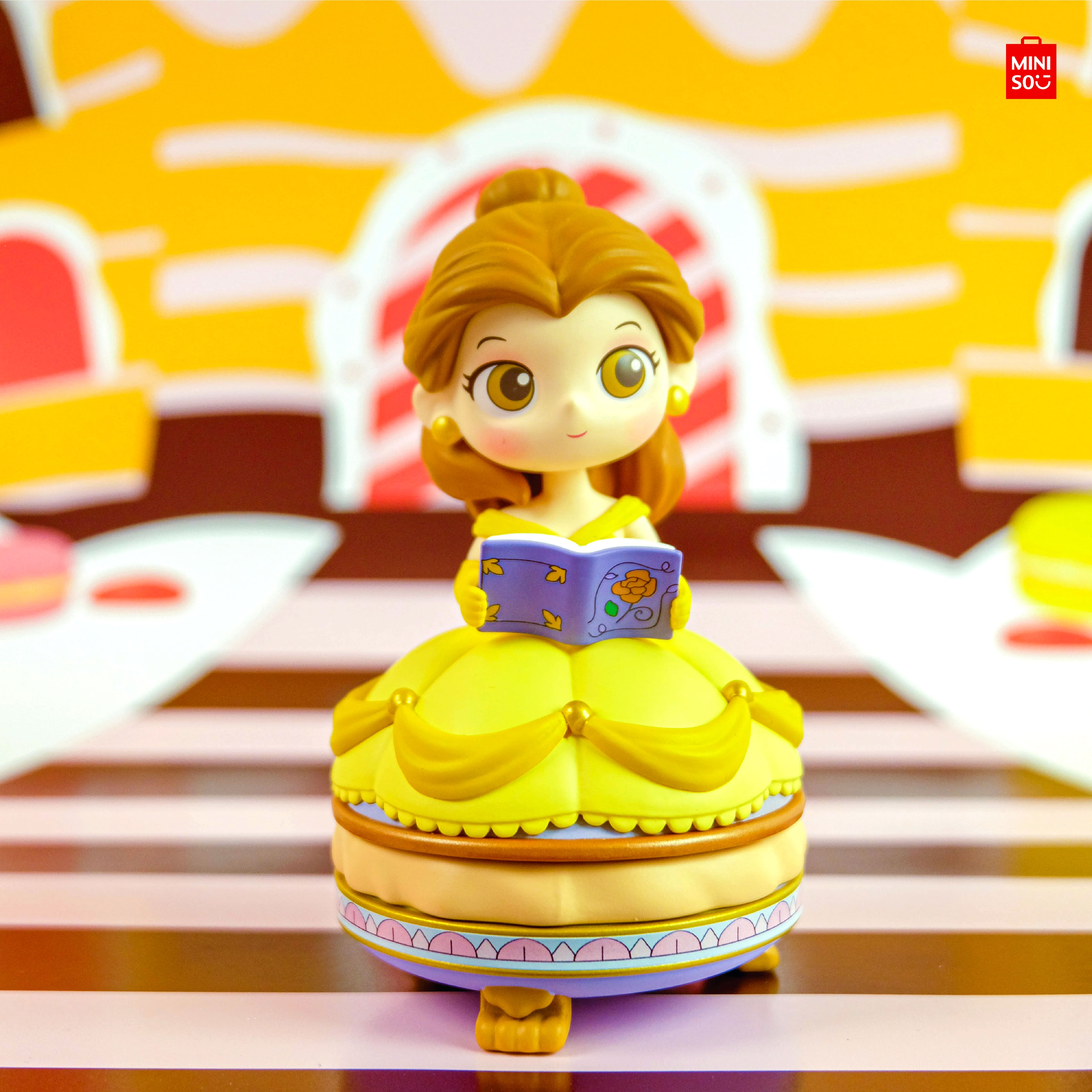 MINISO กล่องสุ่มโมเดล ฟิกเกอร์ Disney Princess Collection Macaron ...