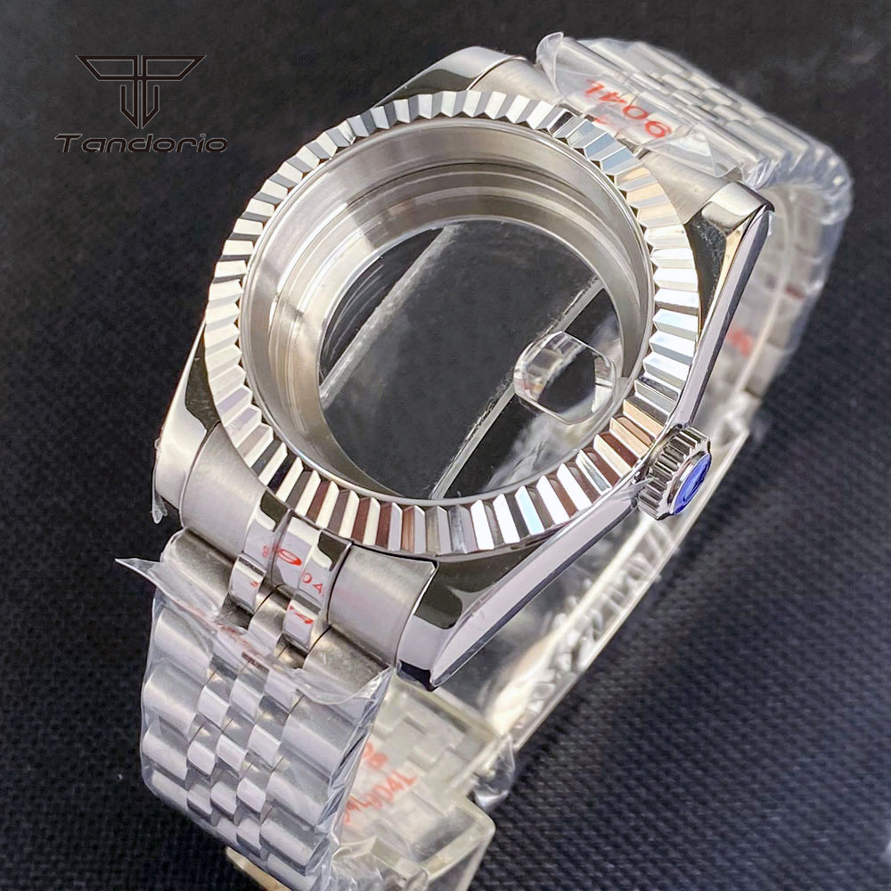 36Mm39Mm Stainless Steel Fashion Watch Case Bracelet Fluted Bezel ...