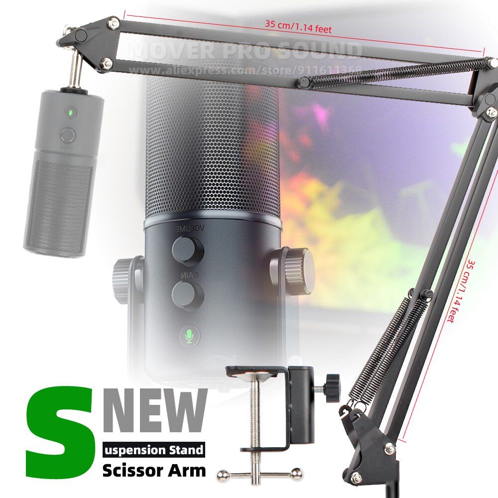 Tabletop Suspension Scissor Boom Arm Mic Cantilever Bracket For Razer ...