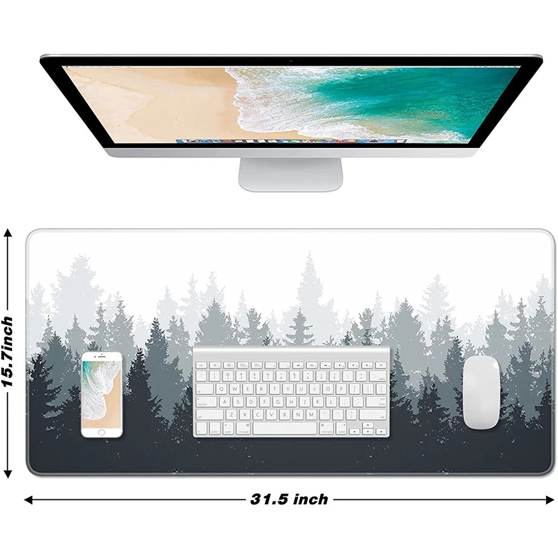 【Thriving】 Forest Xxl Mouse Pad Gamer Black Mousepad Computer Tables ...