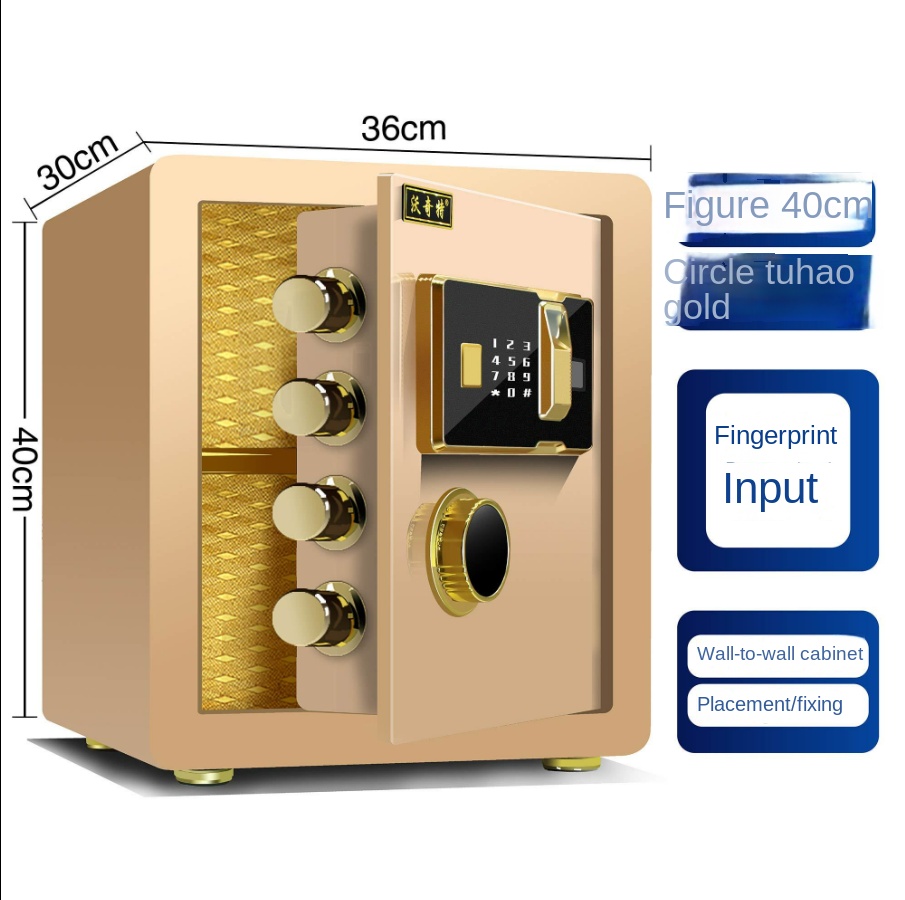 All steel safe home fingerprint password anti-theft safe | Lazada Singapore