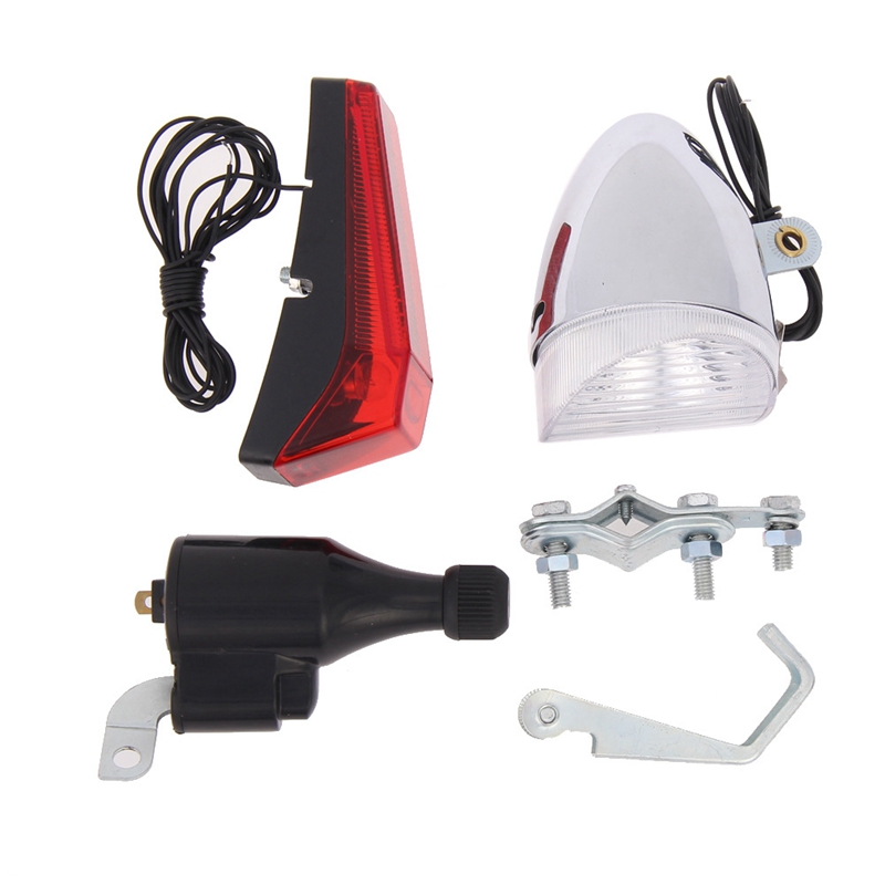 【EarthlyNest】MTB Bicycle Friction Dynamo Generator Head Tail Light Set ...