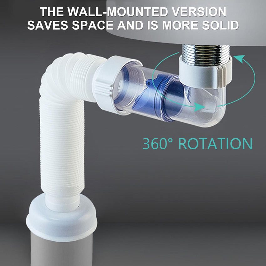 FLEXIBLE DRAINAGE OUTLET PIPE For Kitchen Bathroom Vanity Restroom ...