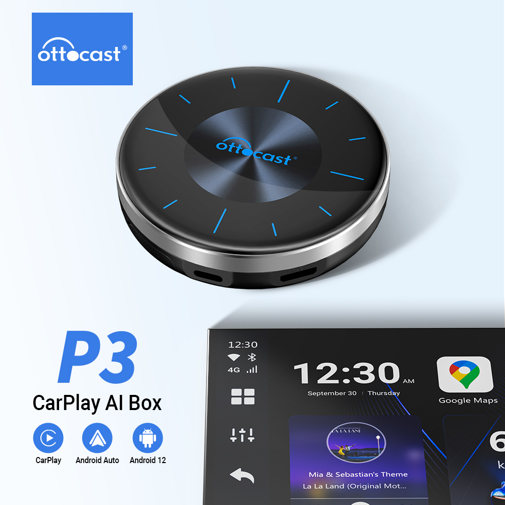 Ottocast P3 CarPlay TV Box for Netflix Spotify Android Auto Car Play Accesiories to Wireless Ai ...
