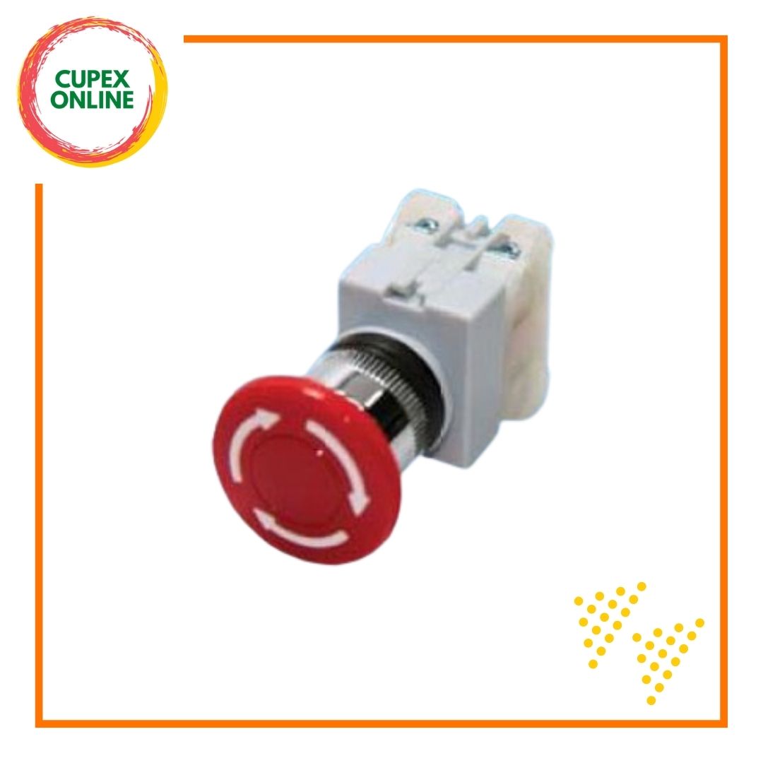 Cikachi ALEPB Push Lock Push Button Switch 22mm / 25mm / 30mm Red | Lazada