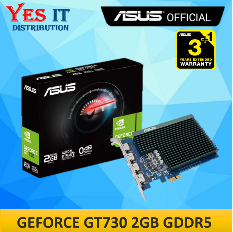 ASUS GeForce GT 730 2GB GDDR5 with 4 HDMI Ports and Passive Cooling Graphic Card (GT730-4H-SL ...