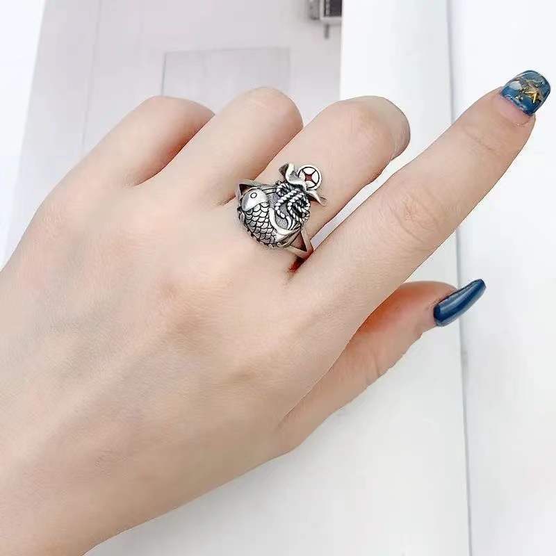 【Fashion-forward】New Vintage Money Bag Opening Adjustable Ring for and ...