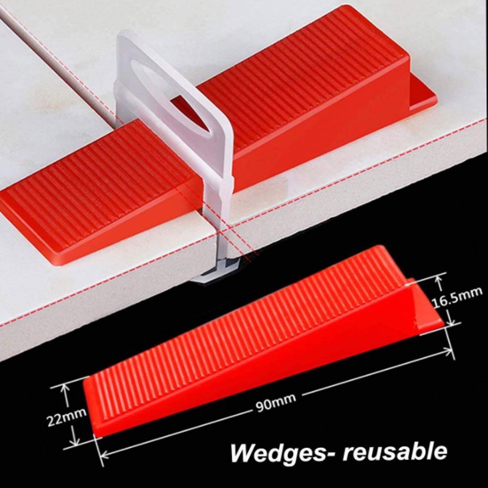 HONEYDEWD 100pcs Mason Ceramic Tile Crevice Adjustment Tile Spacers ...