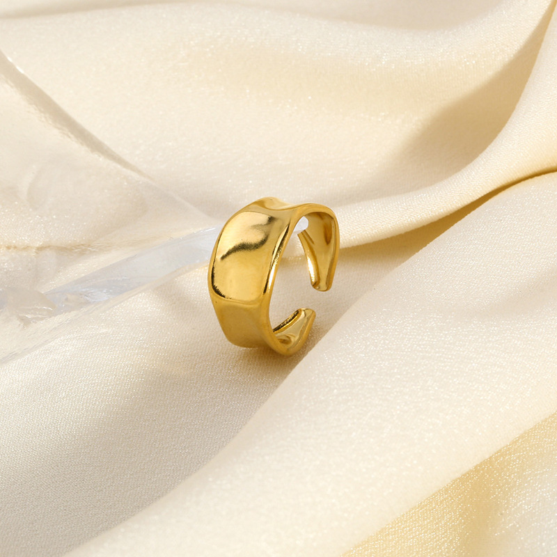 【Fashion-forward】Stainless Steel Ring Women's Ins Adjustable Simple ...