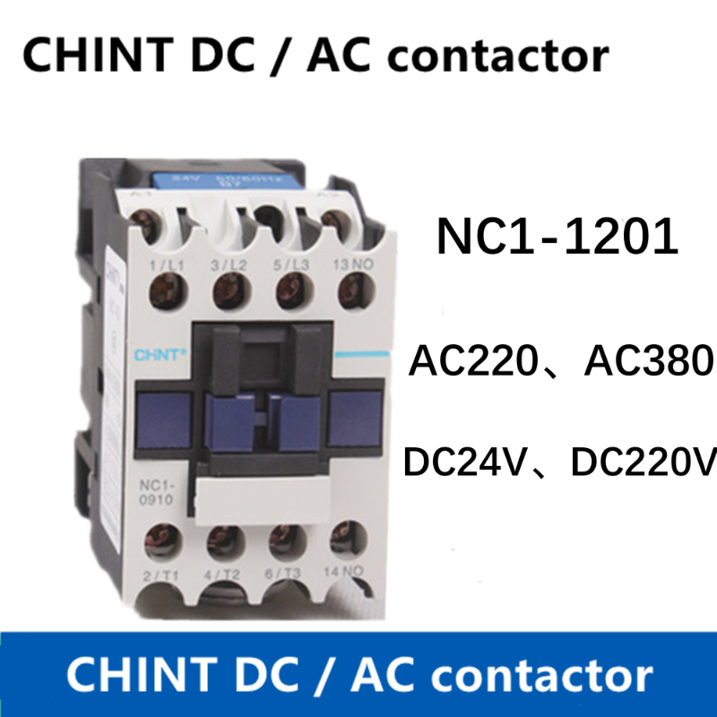 CHINT NC1 AC/DC CONTACTOR NC1-1201 AC 220V 380V DC 24V 220V | Lazada