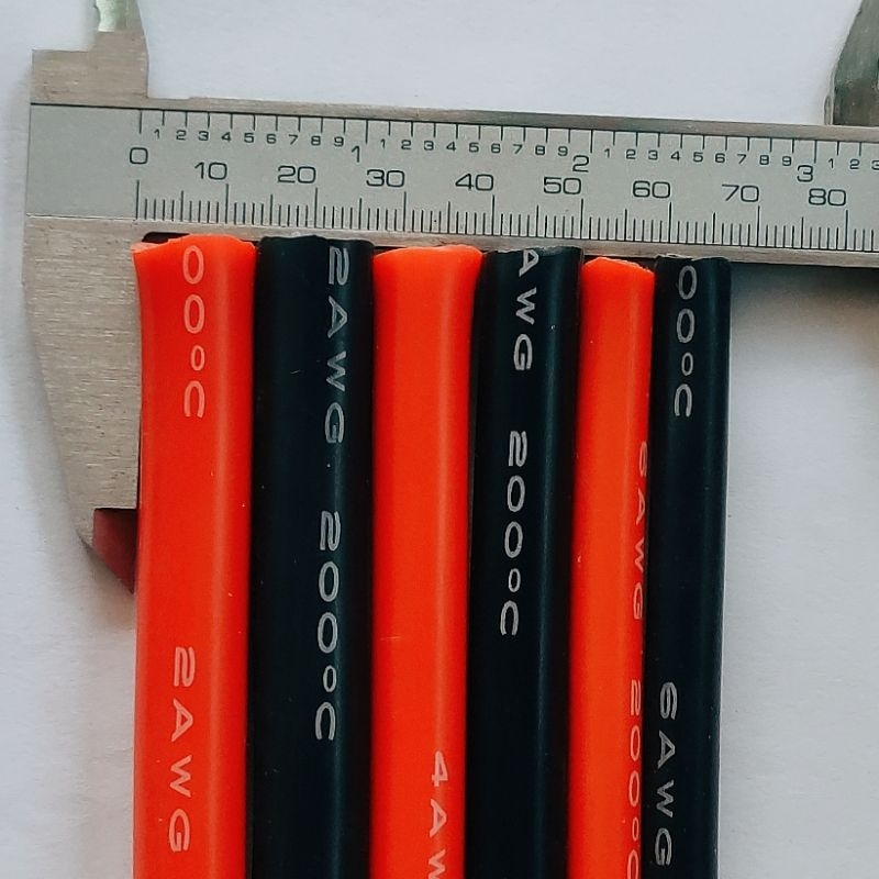 สายแบต สายไฟซิลิโคน 4awg 5awg 6awg 7awg สีดำ สีแดง Silicone Wire คุณภาพ ...