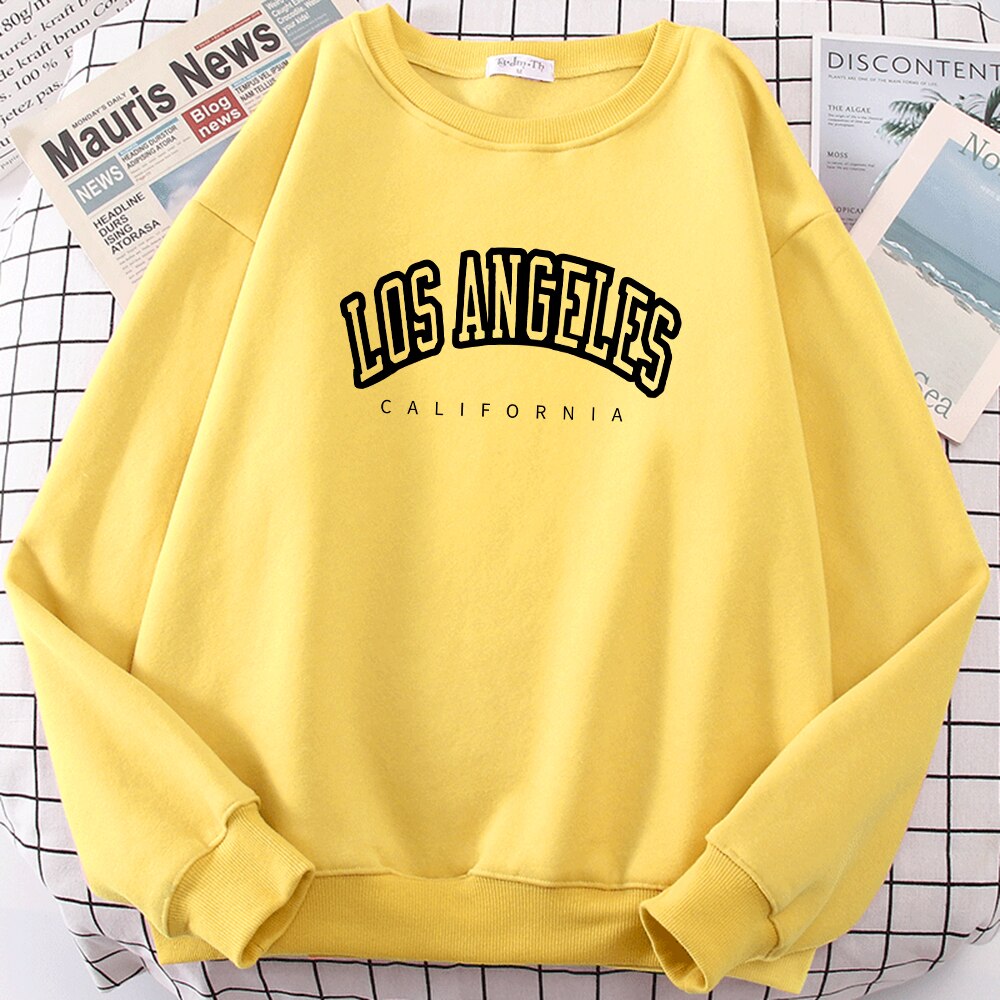 Los Angeles California City Streetwear Sweatshirt For Women Loose ...