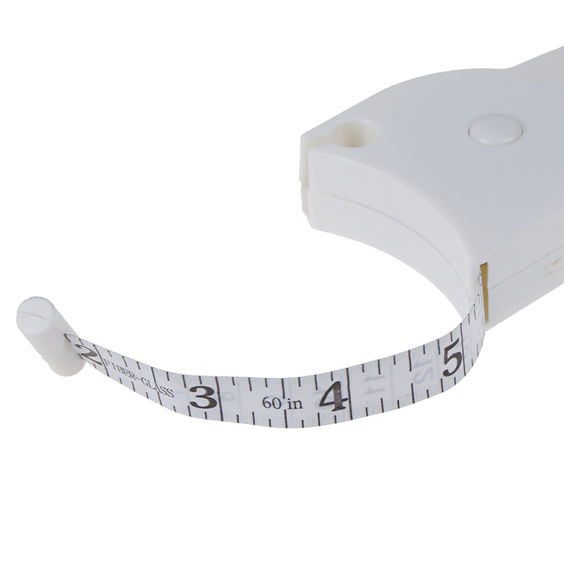 2Pcs/Set White PVC Body Fat Caliper Measure Tape Tester Fitness For ...