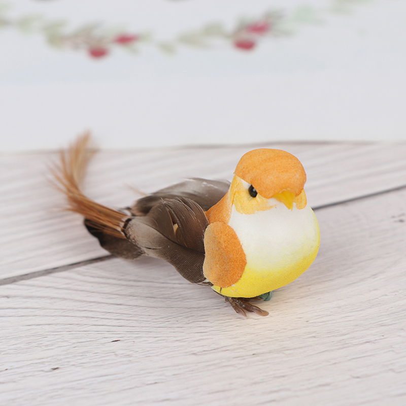 1Pc Mini fake birds artificial foam feathers mini birds home party ...