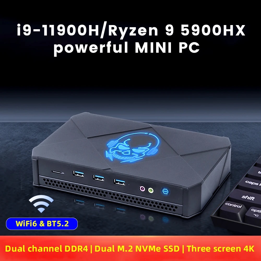 Mini Gaming PC i9 11900H AMD Ryzen 9 5900H 5900HX Windows 11 Mini Gamer ...