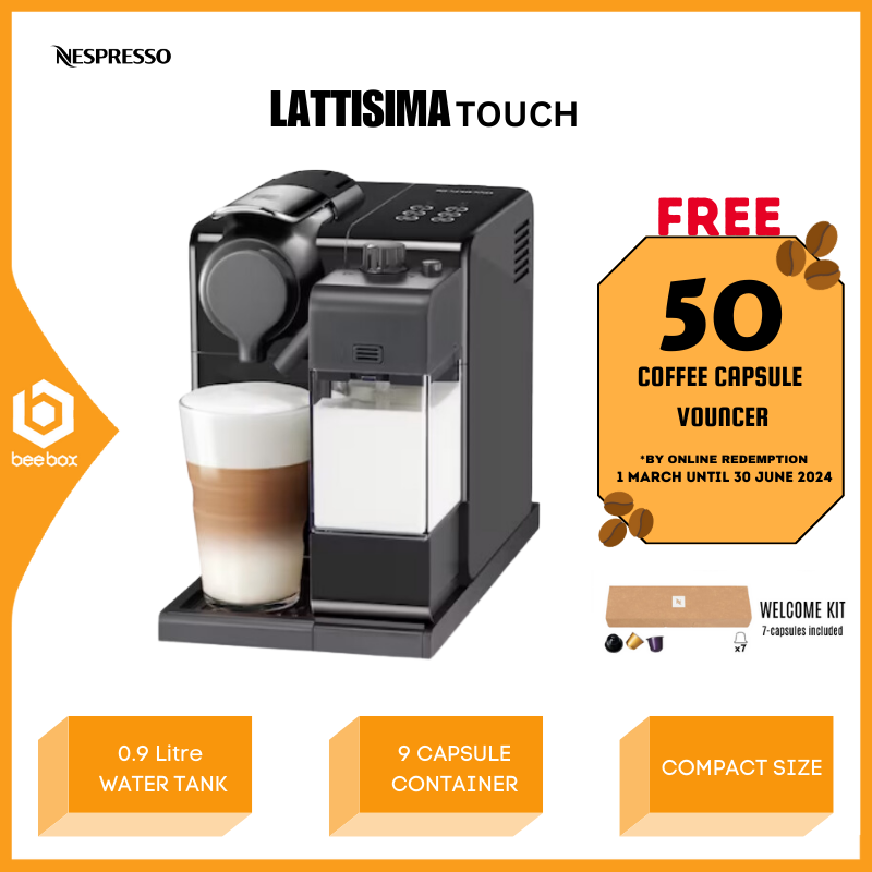 Nespresso F521-ME-BK-NE Lattissima Touch Fully Automatic Capsule ...