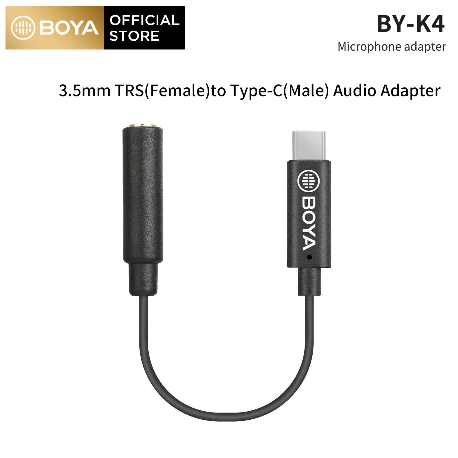 BOYA BY-K4 3.5mm Female TRS to Male Type-C Adapter Cable (6m) for ...