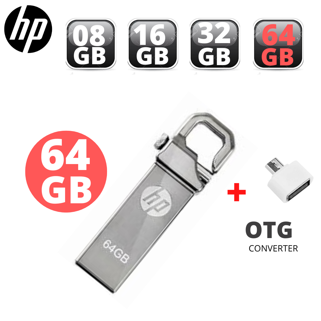 HP 64 GB Flash/USB 3.1 Flash/USB High Speed Grey Colour (OTG Free Gift ...