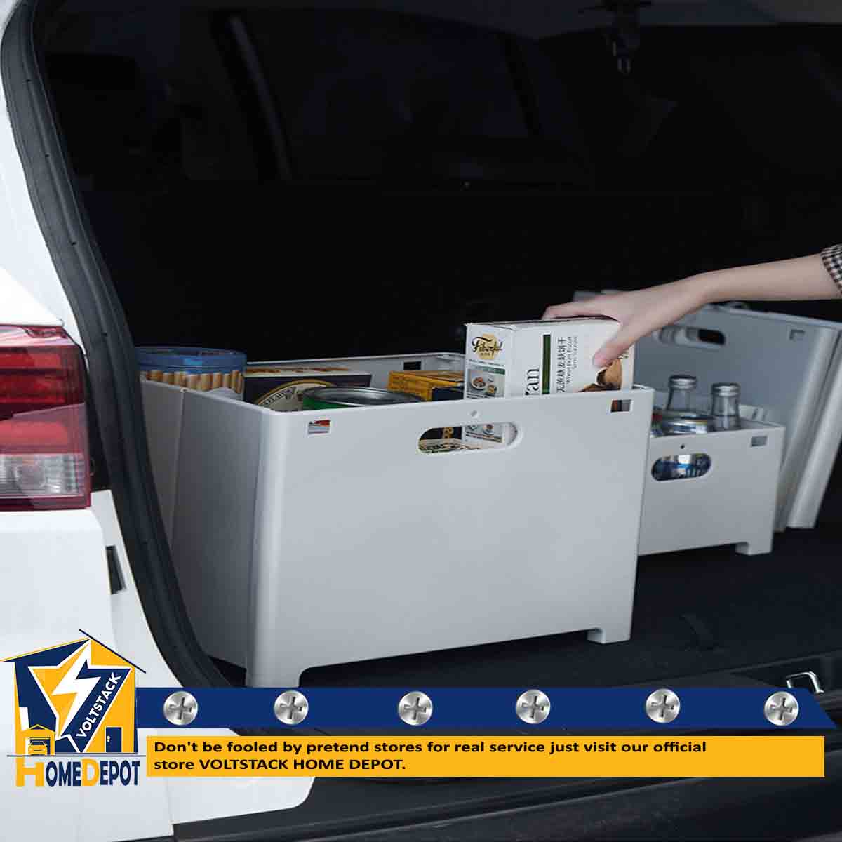 Basket Organizer Multifunction Modern Storage Box- White and Gray ...