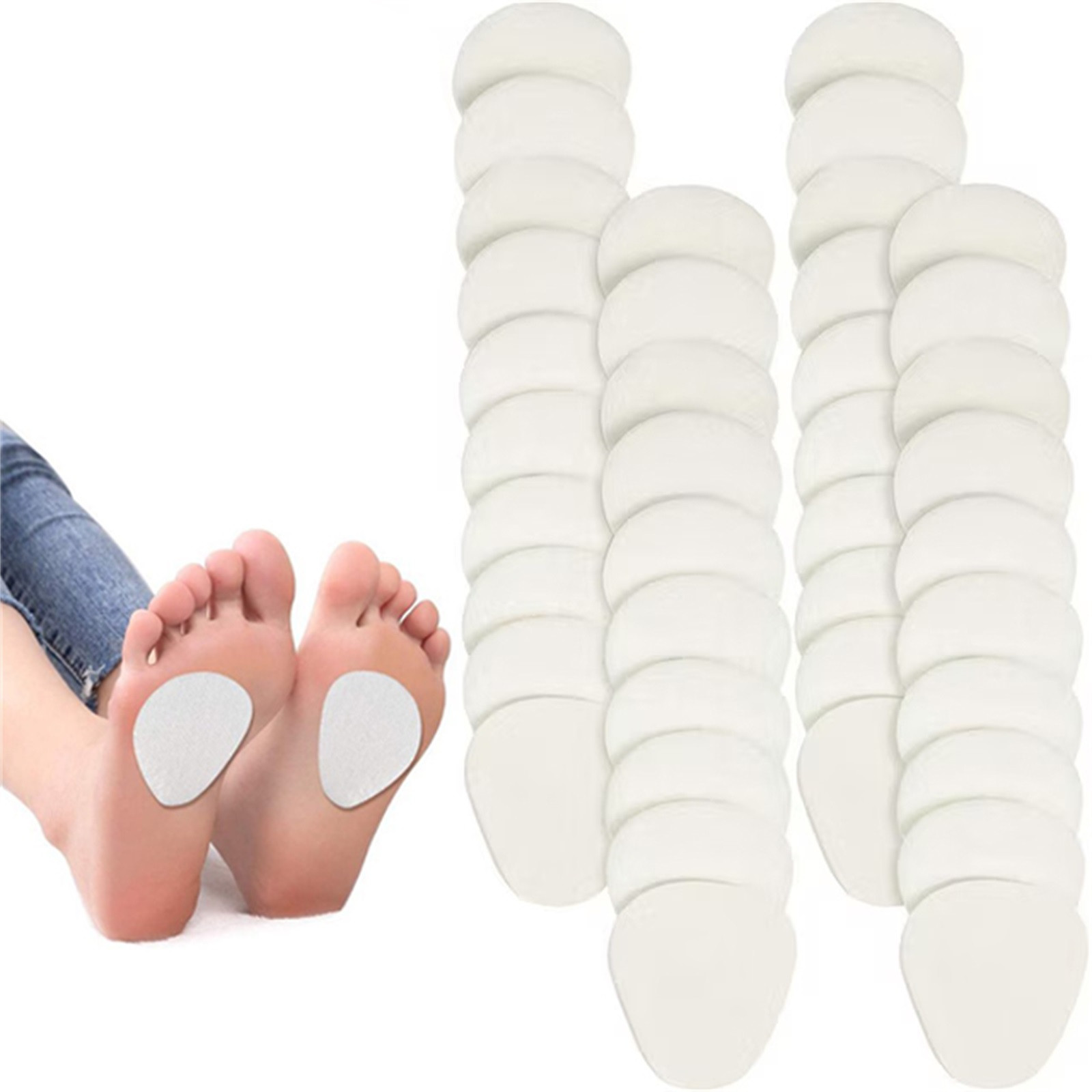 40 Pieces Metatarsal Feet Pads Insert Pads Ball Of Foot Cushion Pain ...