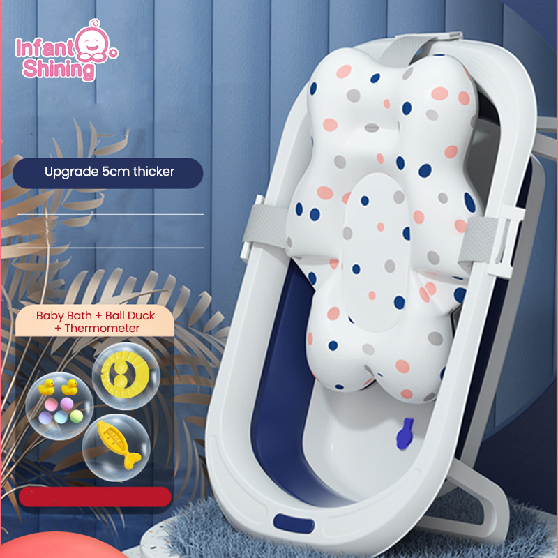 【100%-original】 Infant Shining Folding Bath Tub Bath 0-6 Years Large ...