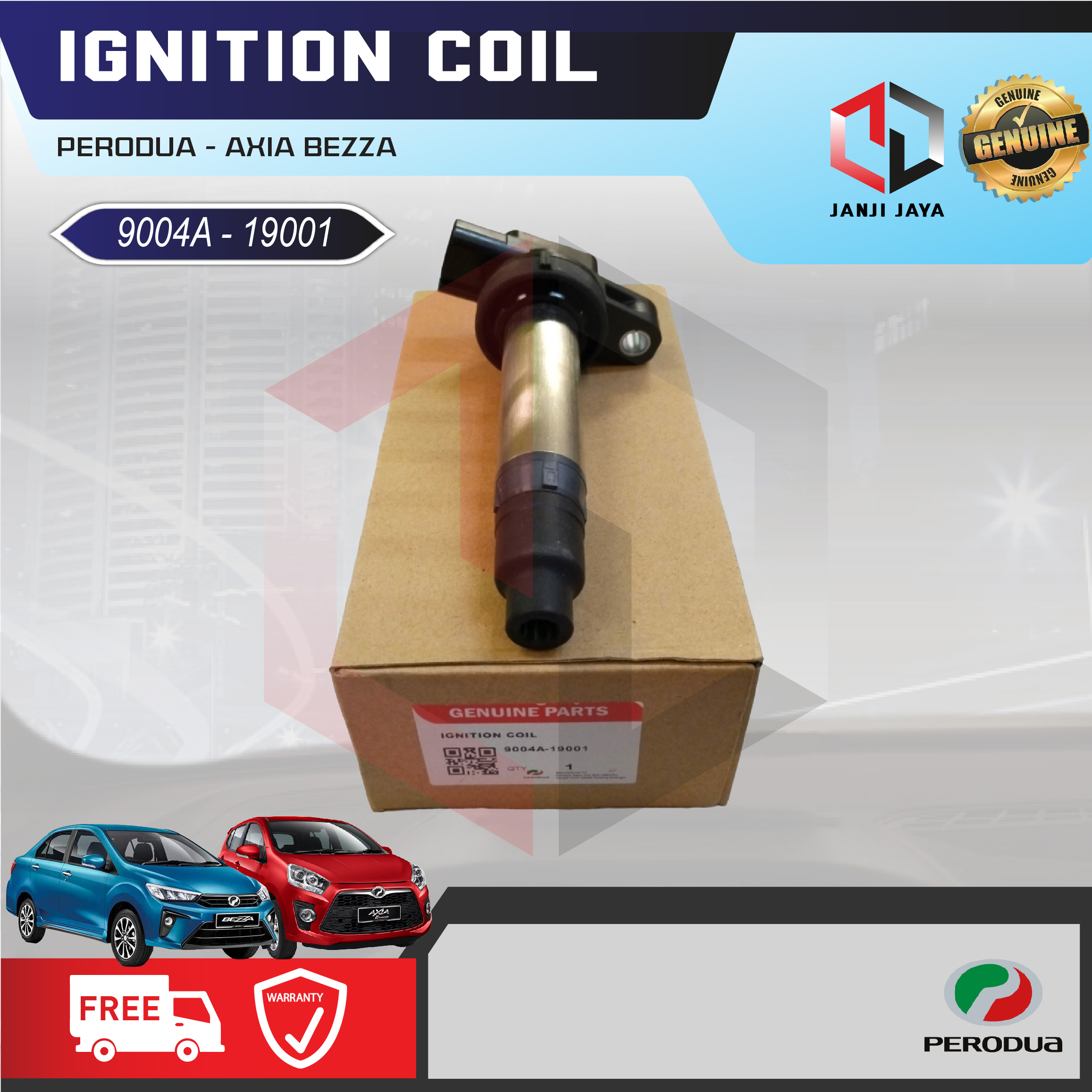 Original plug coil Perodua Axia , Perodua Bezza 1.0 IGNITION COIL 9004A ...
