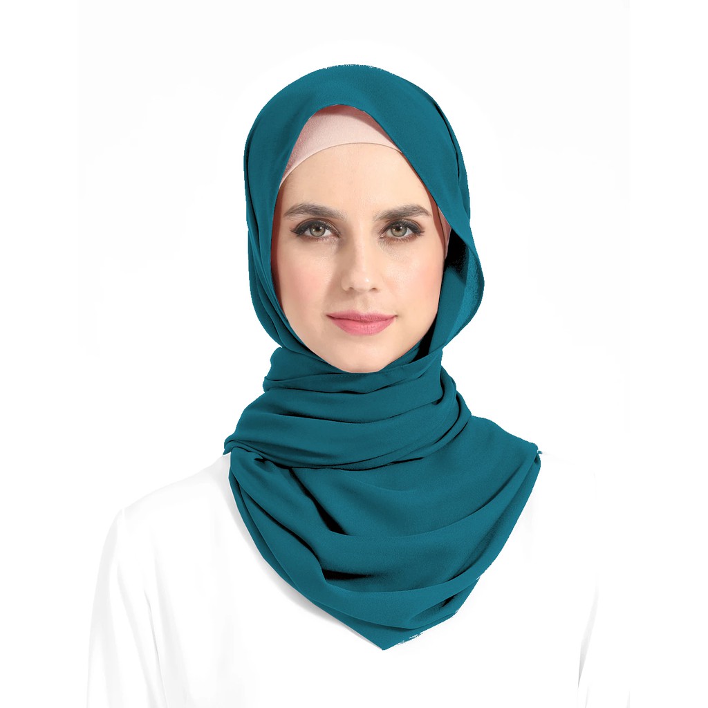 KEKNIS CHIFFON SHAWL . Panjang Tudung (180cm x 71cm) . Chiffon . Plain ...