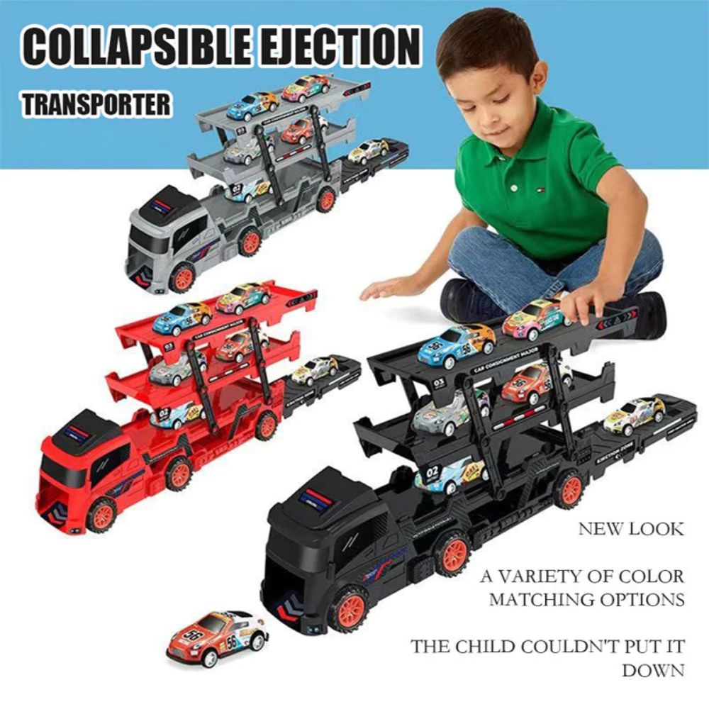 Simulation Diecast Metal Alloy Trailer Model Transport Vehicle Movable ...