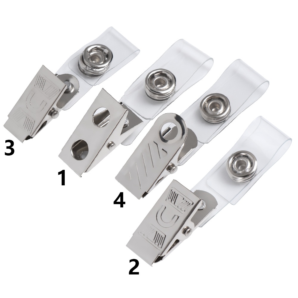 Reusable Stainless Steel for ID Badge Card Holder Lanyard Clips Key ...