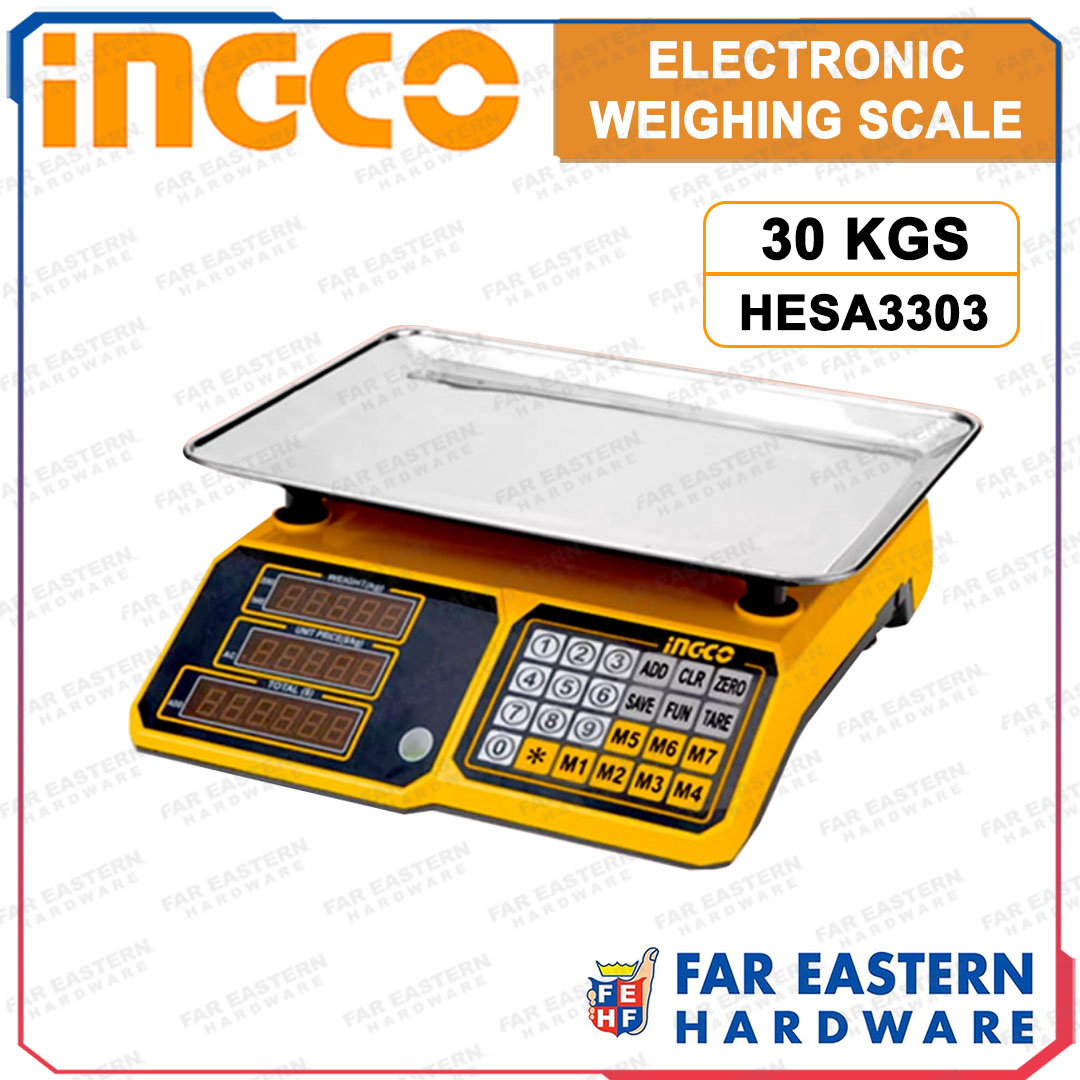 INGCO Electronic Weighing Scale Digital 30KG Capacity HESA3303 INMT ...
