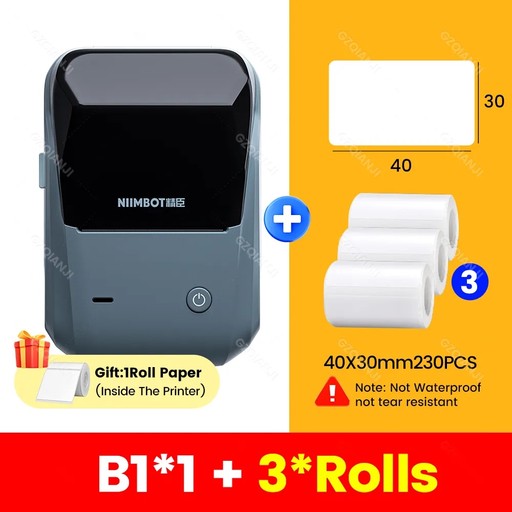 rx789wnqw Original NiiMbot B1 Label Printer Color Round Sticker ...