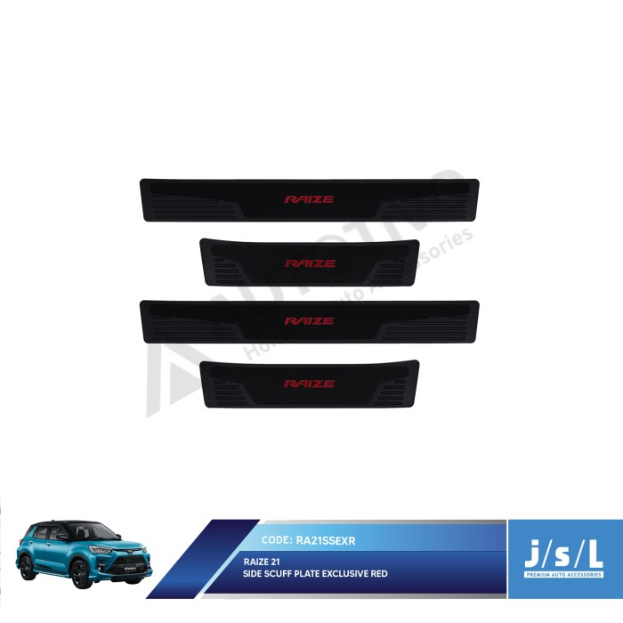 Toyota Raize 2021 Side Scuff Plate Exclusive Red JSL Sillplate Samping ...