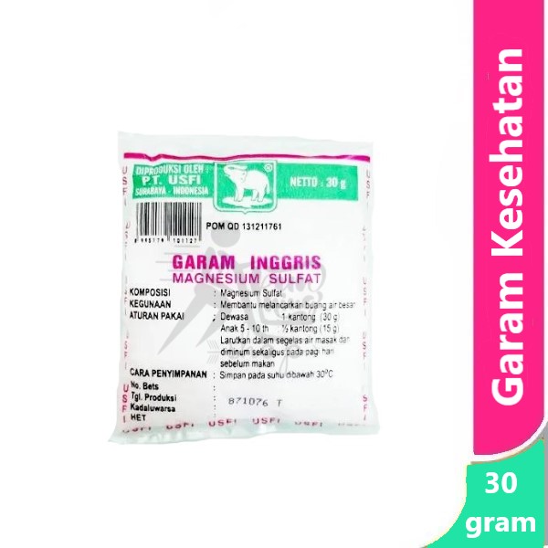 Garam Inggris Cap Gajah P.T Usfi 30 gram - garam kesehatan magnesium ...