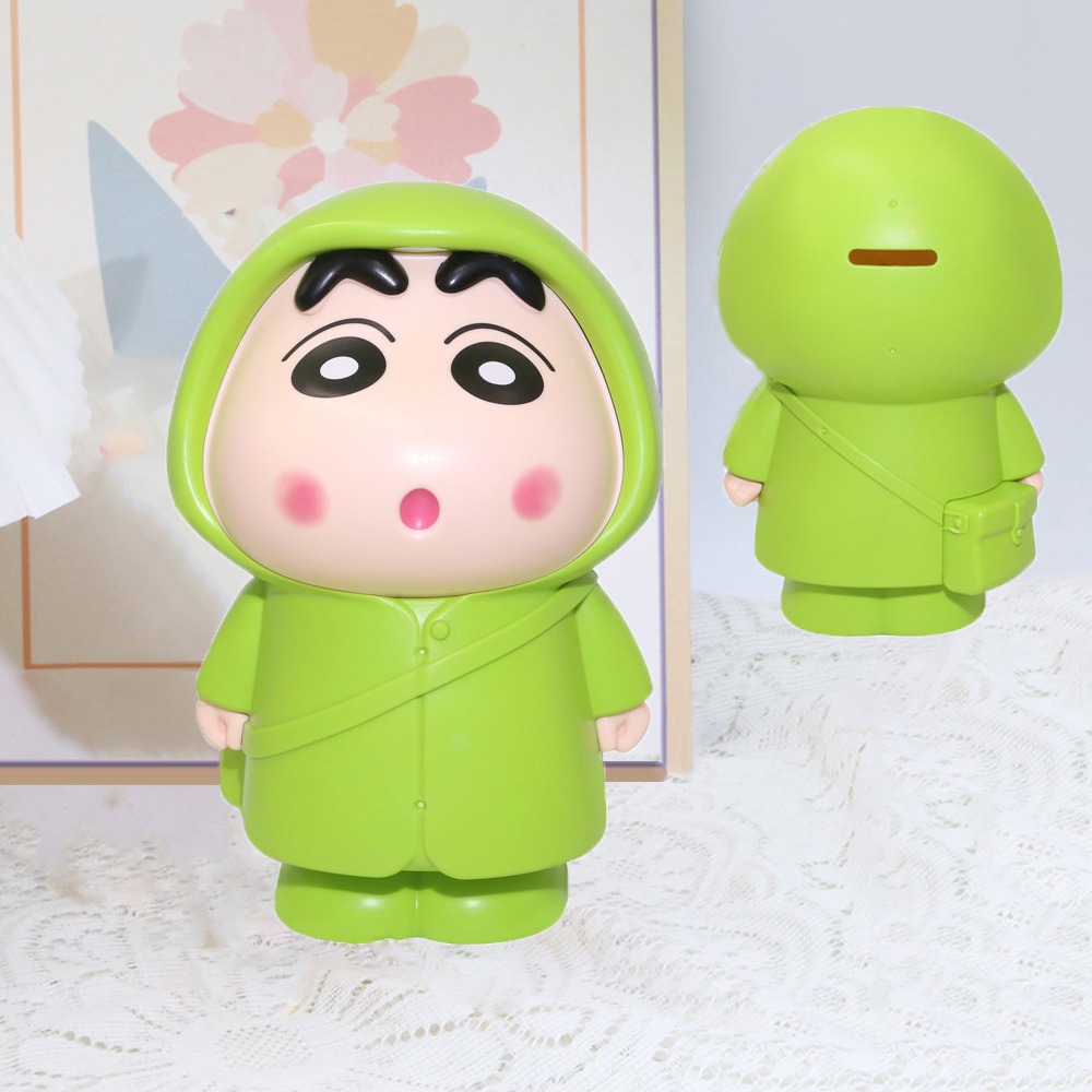 Safe Deposit Box Green Raincoat Crayon Shin-chan Figure Model Savings ...