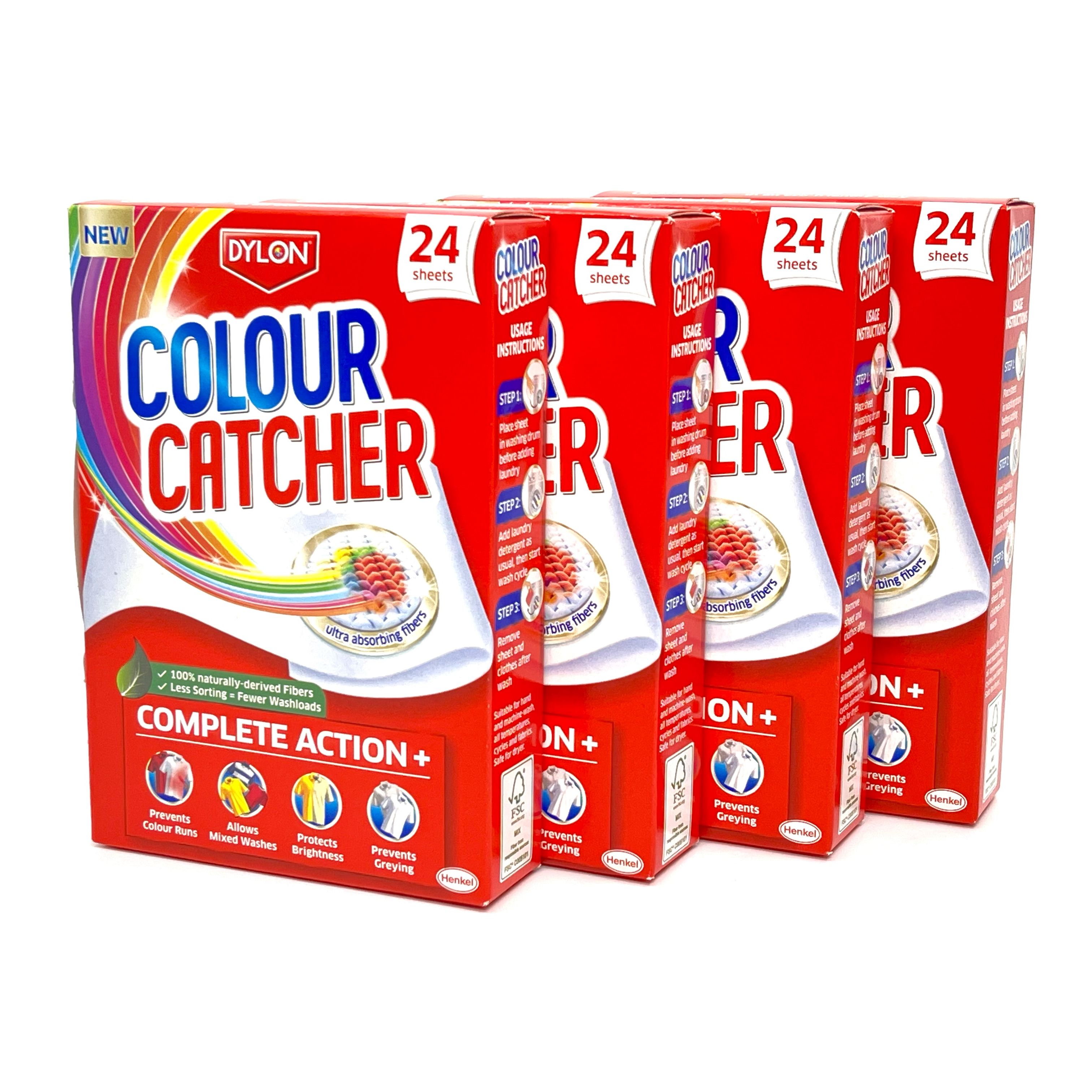 [Bundle of 4] Dylon Colour Catcher ~ Laundry Aid Prevents Colour Run ...
