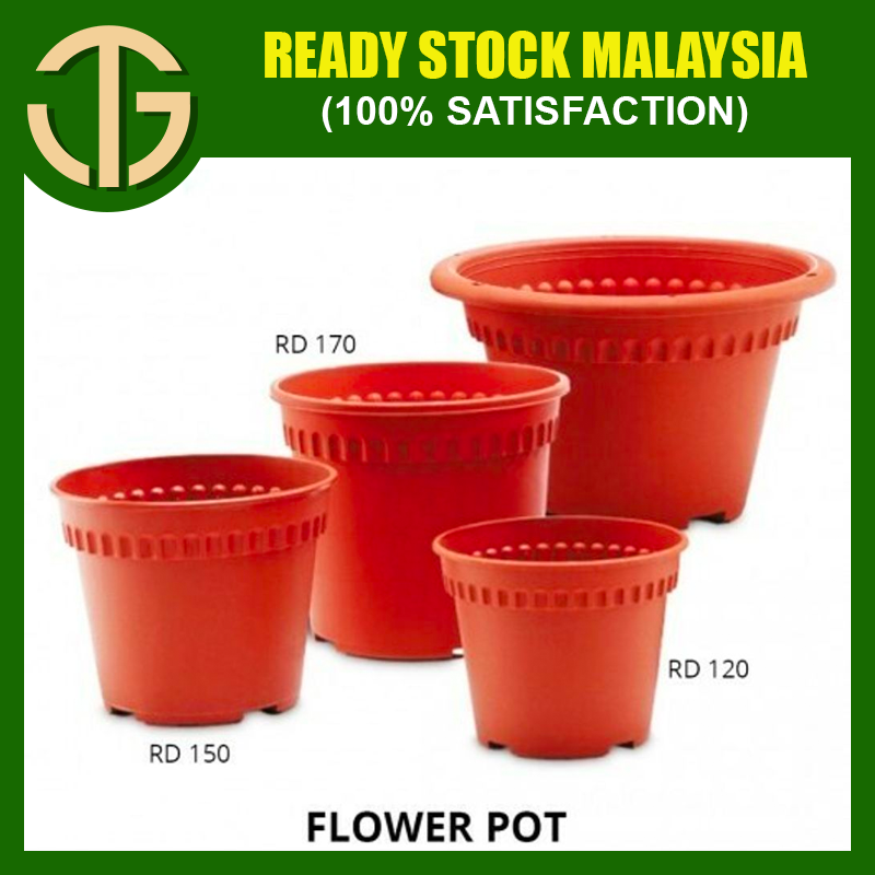 【2024 SALE】BABA Biodegradable Flower Pot Plastic Flower Pot Pasu Bunga ...