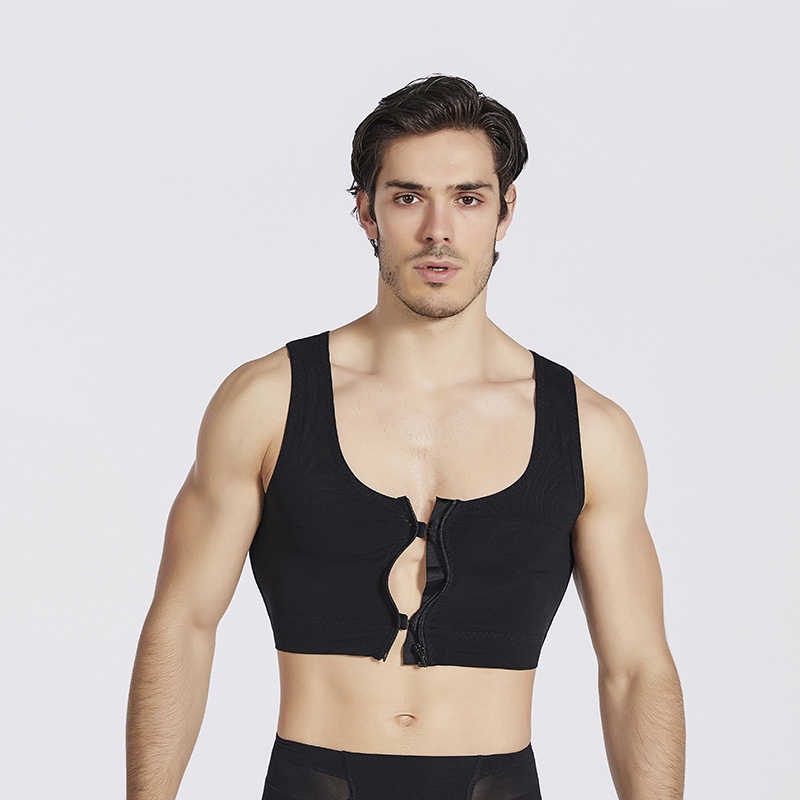 Men Gynecomastia Shaper Slimming Chest Corset Compression Body Building Sleeveless Tops Correct ...