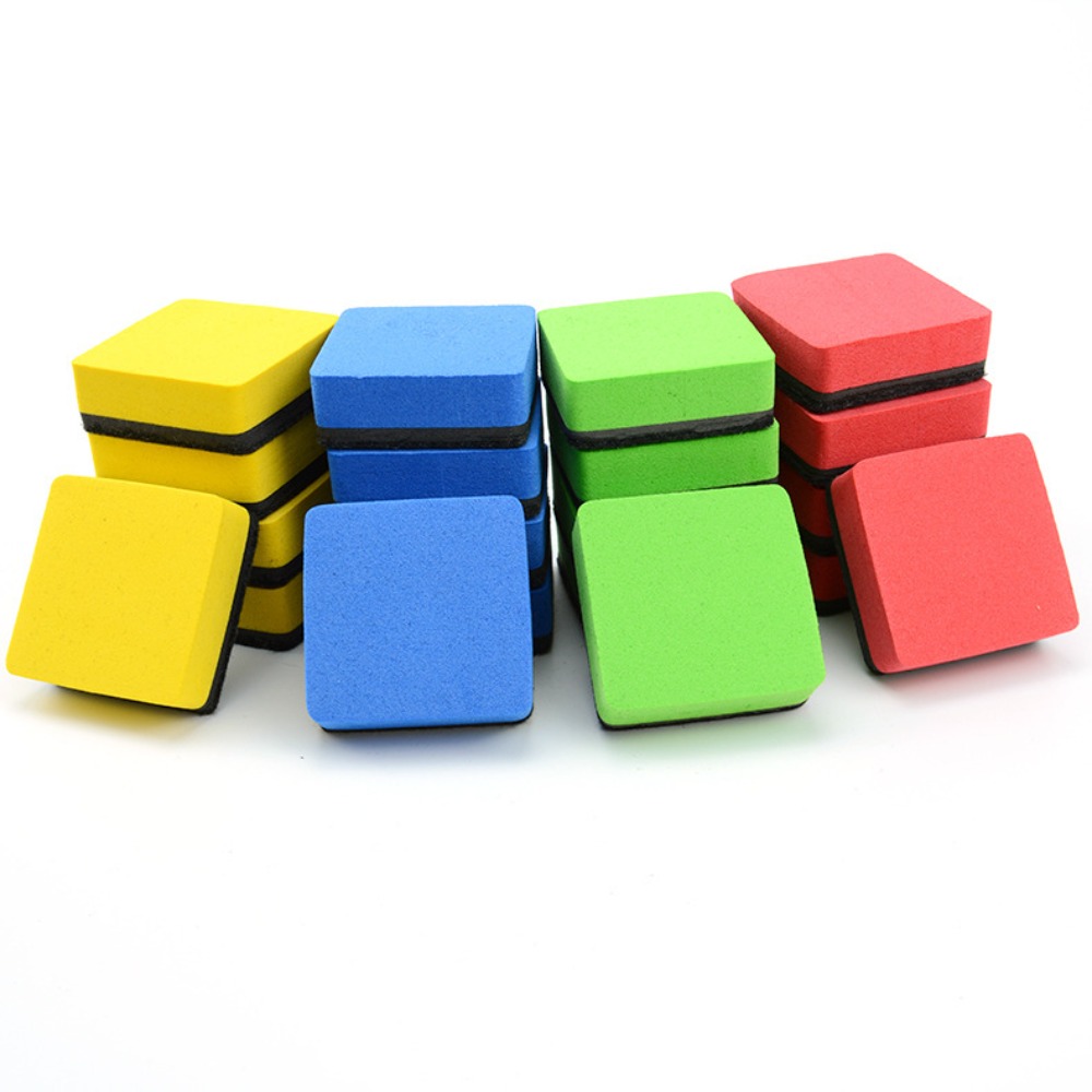 2pcs Durable Magnetic Whiteboard Eraser Square EVA Felt Chalkboard ...
