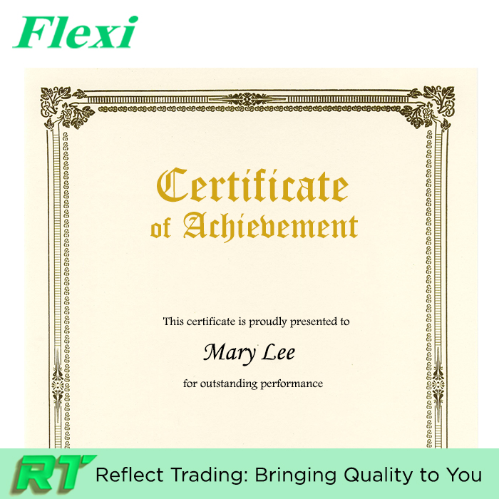 A4 sized GDB14 High Quality Certificate Paper with Gold Formal Border ...