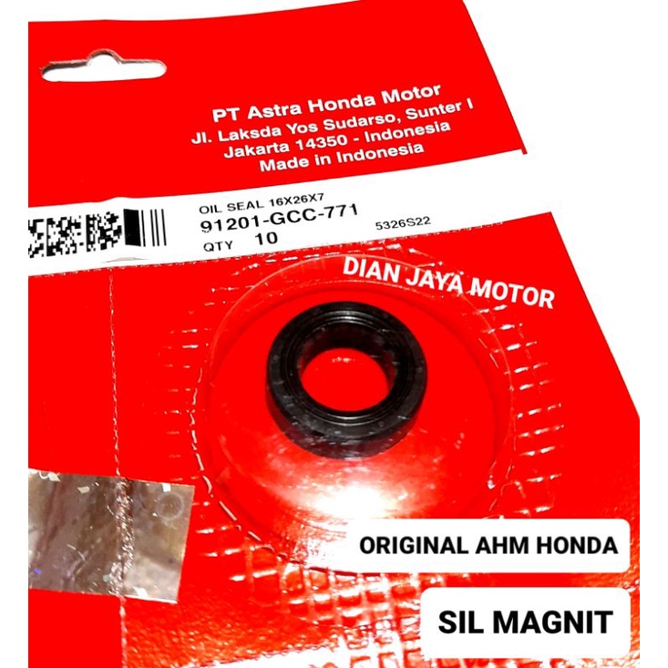 SIL MAGNIT ORIGINAL AHM HONDA BEAT SCOOPY SPACY KODE PART GCC ORIGINAL ...