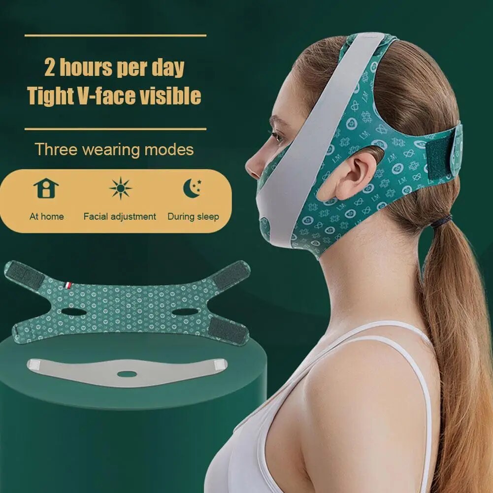 Face Sculpting Sleep Mask Adjustable Face Silicone Reduce Facial Chin ...