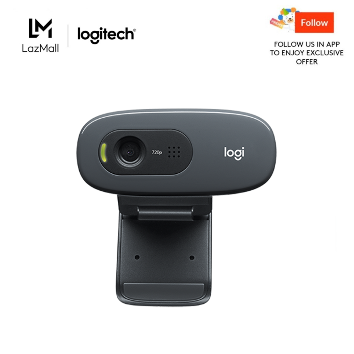 Logitech C270 HD Webcam, HD 720p/30fps, Widescreen HD Video Calling, HD ...