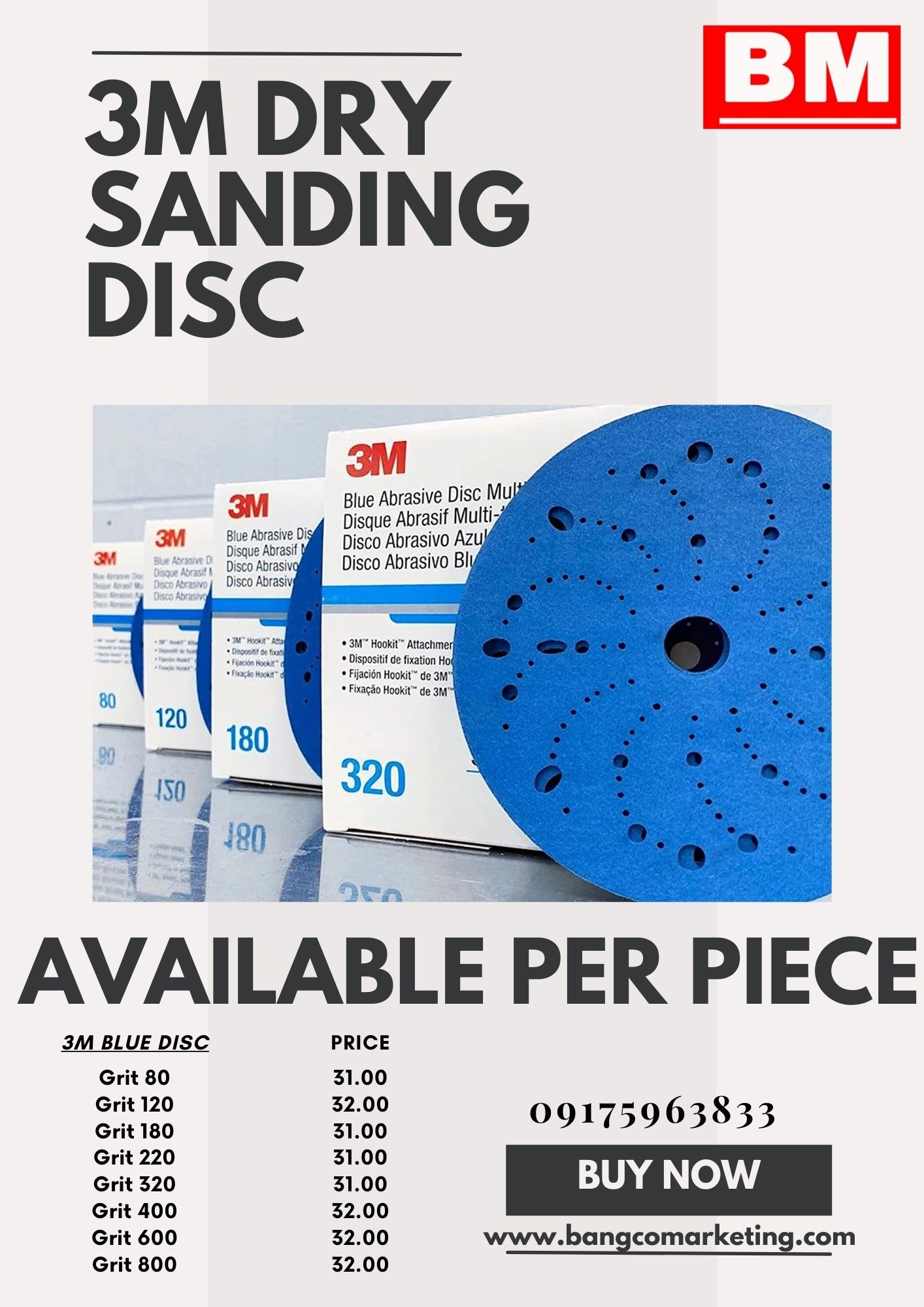 3M BLUE ABRASIVE DISC FOR DRY SANDING 1pc | Lazada PH