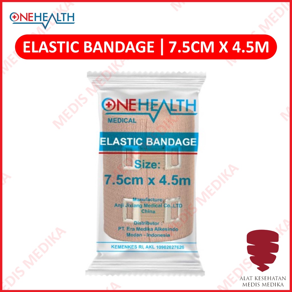 Elastic Bandage 7.5cm x 4.5m OneHealth Perban Elastis P3K Luka Verban ...