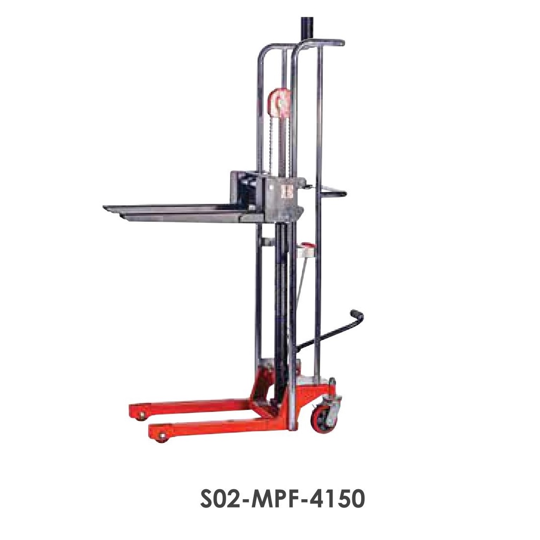 Stocky Mini Hydraulic Manual Stacker Lift 400kg, 1.5m Maximum Lifting ...