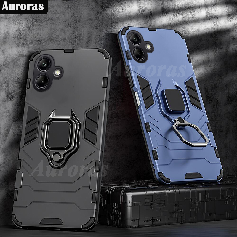 For Samsung A06 Phone Case Shockproof Armor iron Metal Ring Kickstand ...