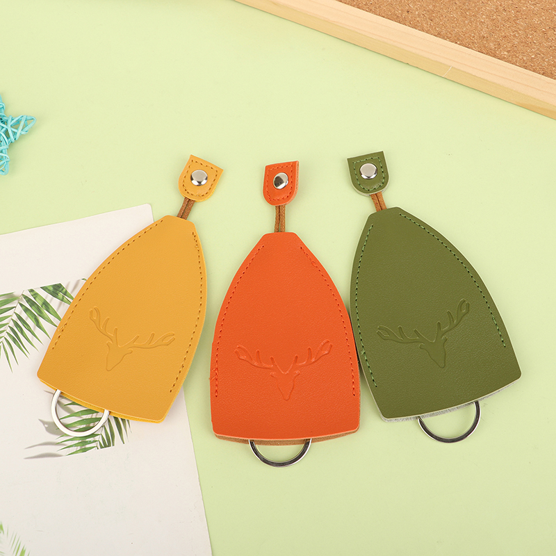 1Pc Christmas Elk Key Box Cute Pull Out Key Wallets PU Leather Key Case Pull Type Pocket Key ...