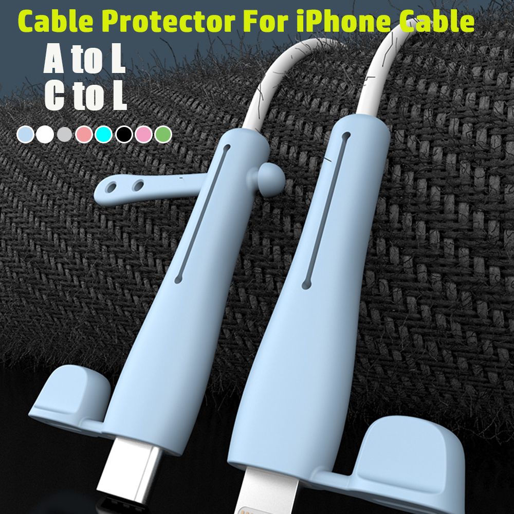 Cable Holder Protective Cap Cord Saver Wire Winder Silicone Cable ...