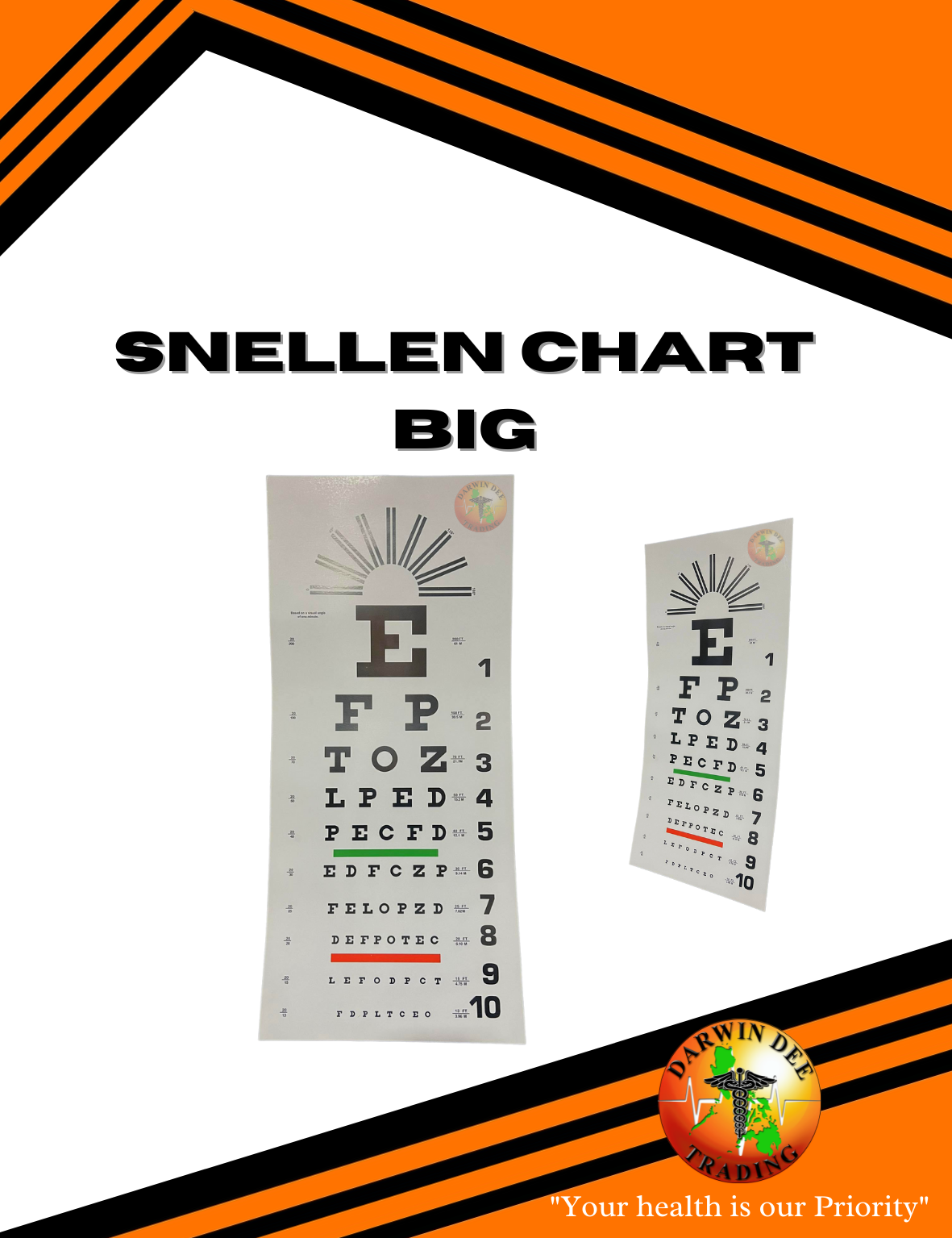 SNELLEN CHART WALL TYPE (BIG) | Lazada PH
